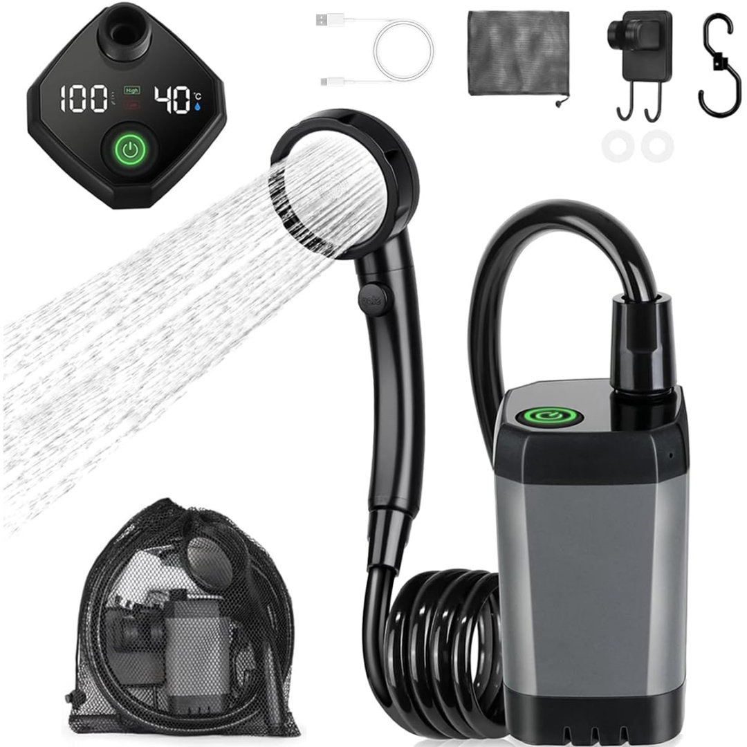 DESIGN SHOP BY SHELL Portable Shower For Camping, [Long-Lasting ...